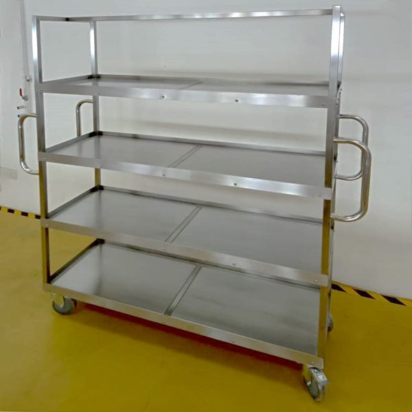 Milkrun Trolley for Cleanroom - SF Metal